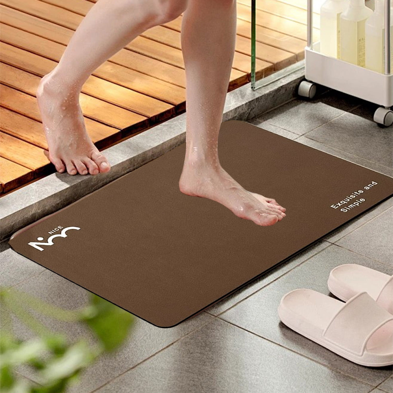 Big Budget Friendly, Water-absorbing Diatom Mud Bathroom Mat, Quick-dry ...