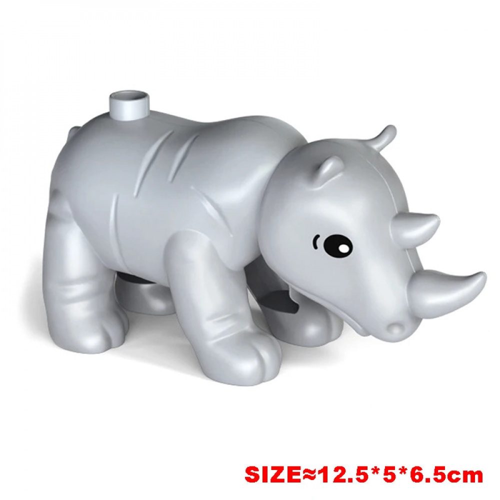 Big Building Block Accessories Zoo Doll Kangaroo Rhino Zebra Dinosaur ...