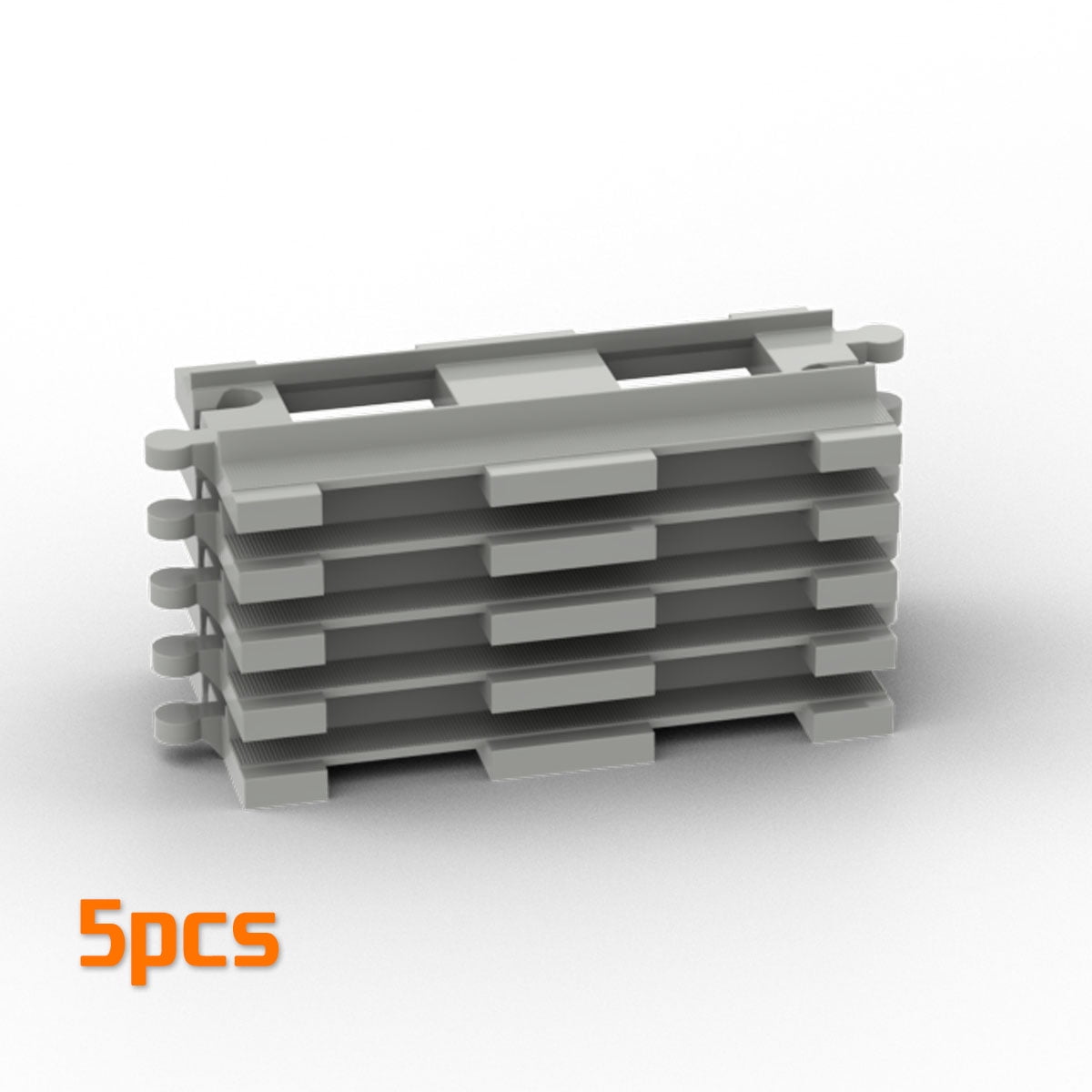 Big Building Block Light Gray Railroad Track Compatible Duplo Trains ...