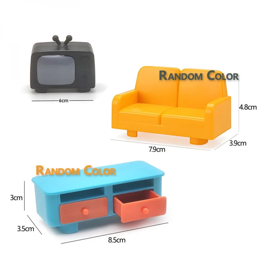 Big Building Block Mini Furniture Play House Compatible Duploed ...