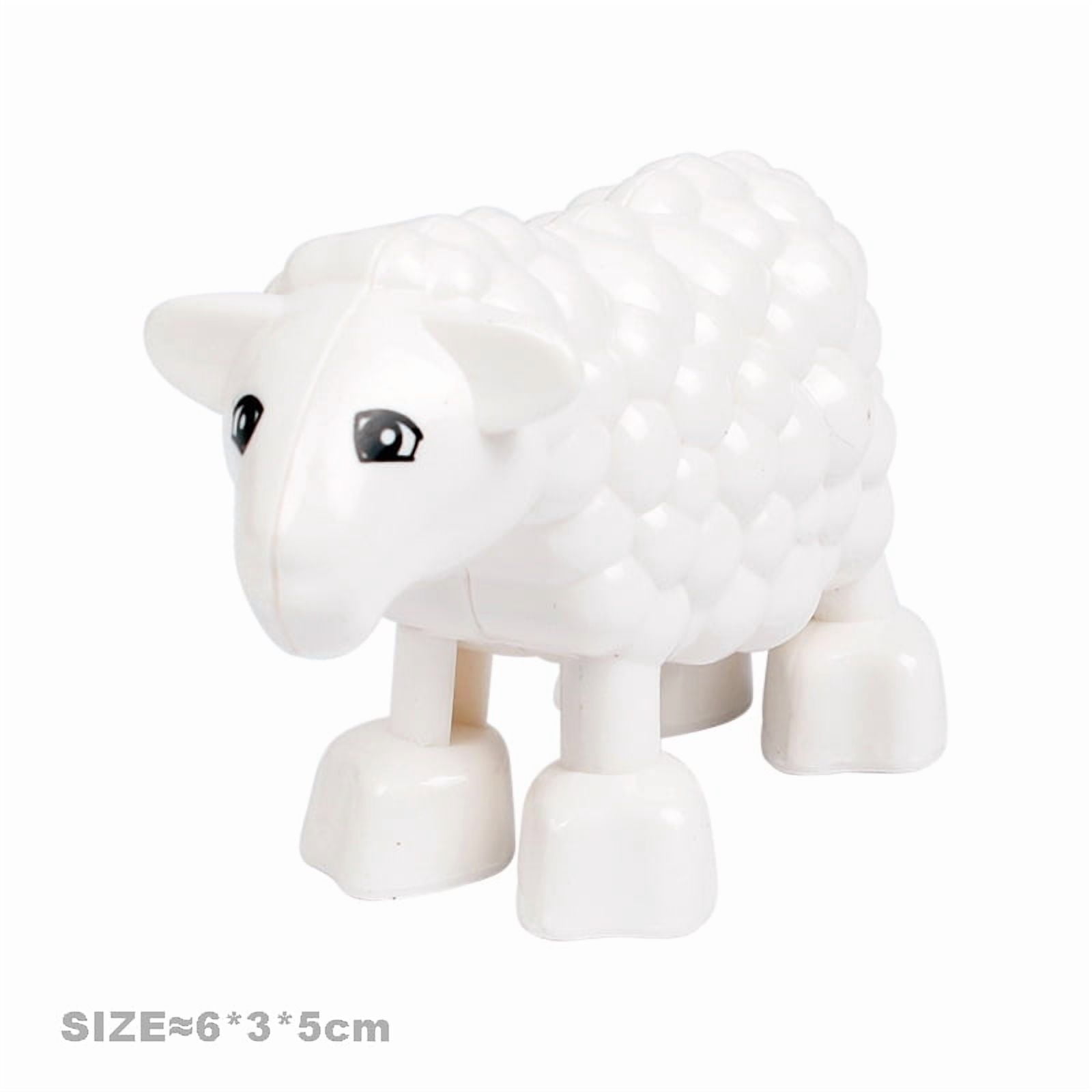Big Building Blocks Cute Animals Accessories Cow Horse Sheep Model ...
