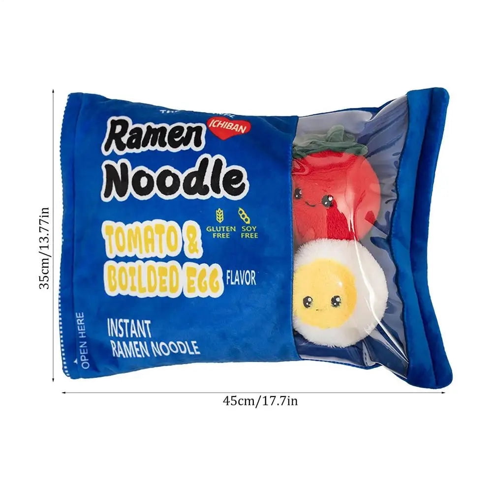 Ramen Noodle Plush Toy - Funny Food Throw Pillow for Kids' Decor ...