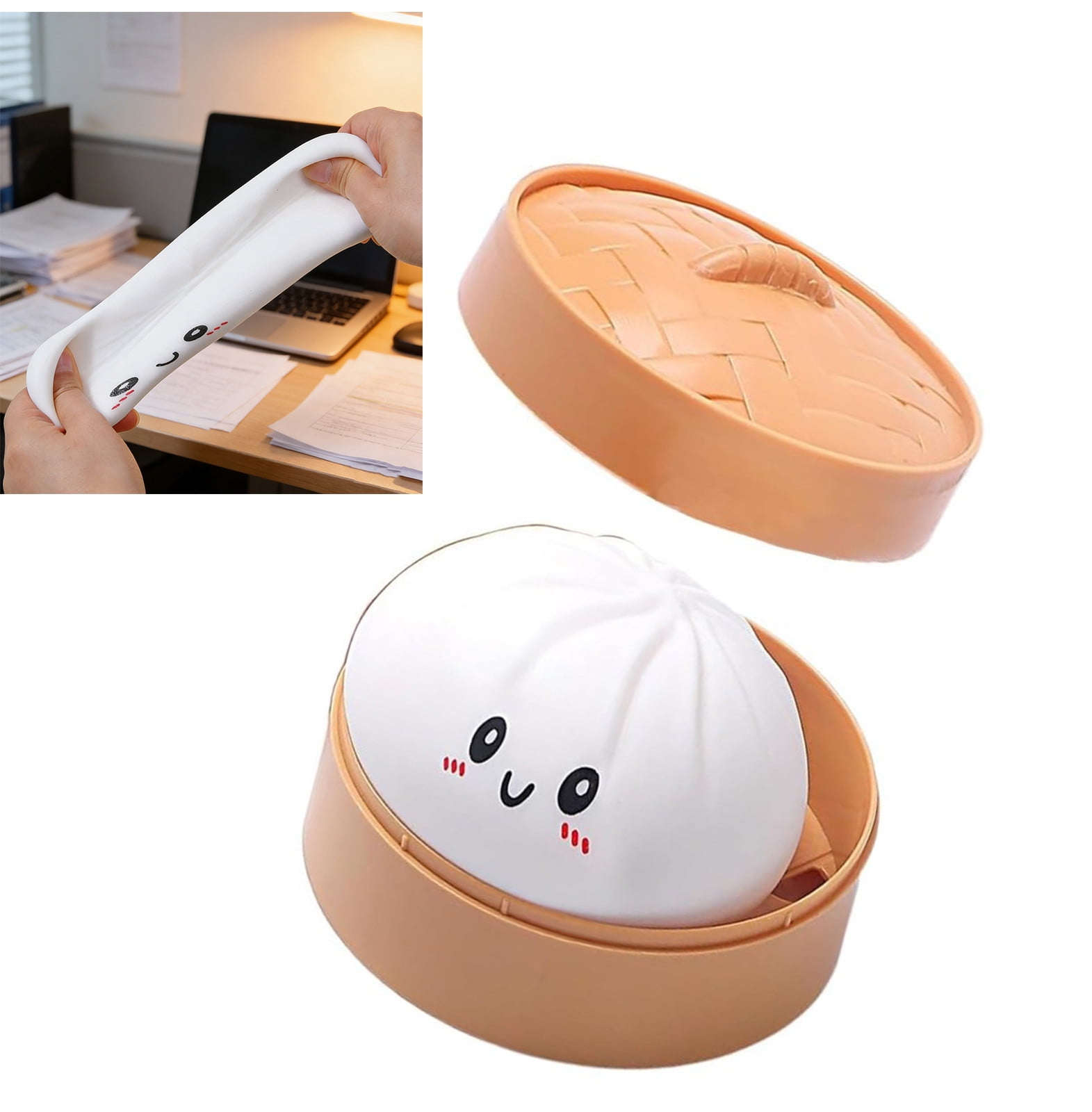 Big Bun Stress Relief Toy – Soft Silicone Decompression Ball for ...