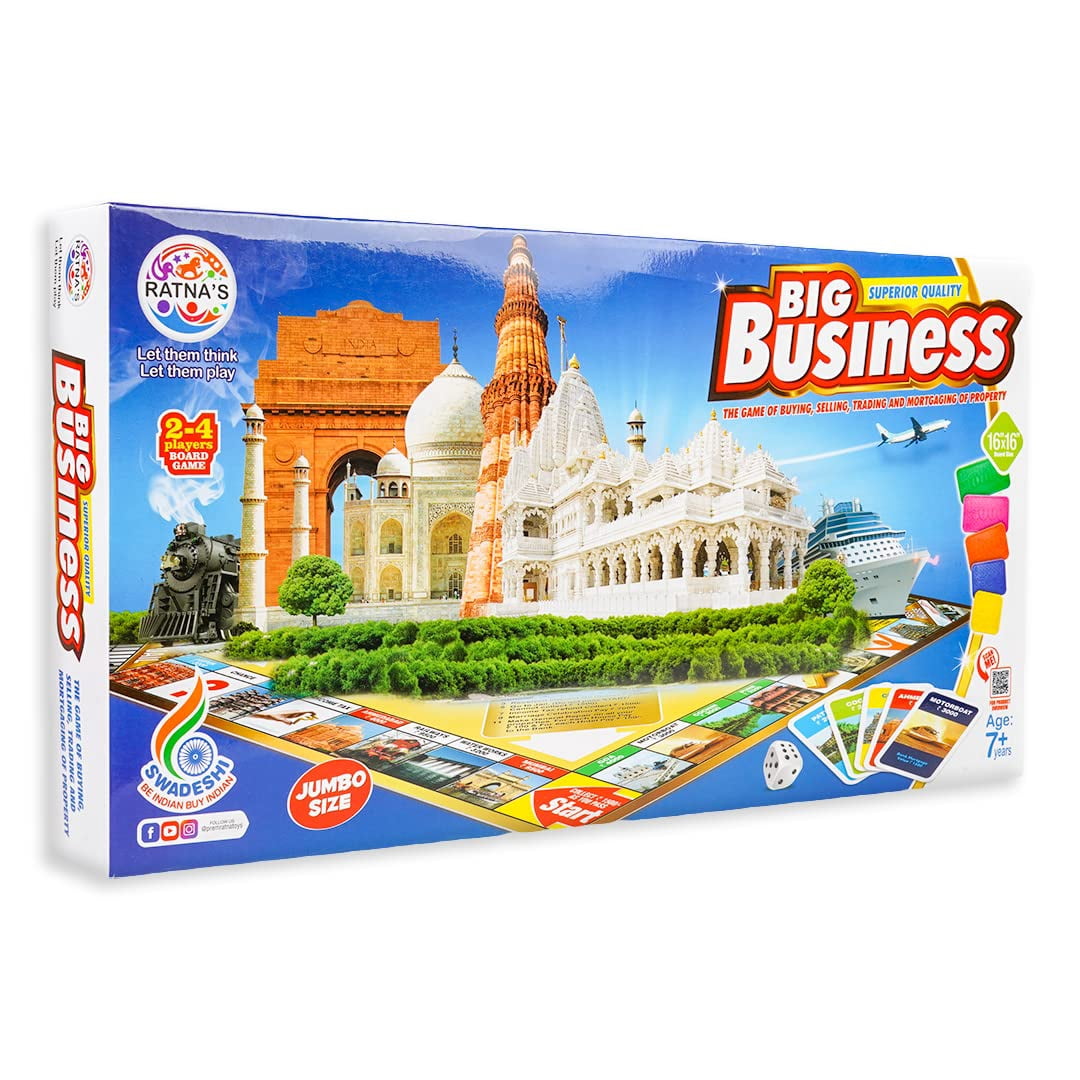 Big Business Board Game Jumbo Size With Plastic Money Coins - Walmart.com