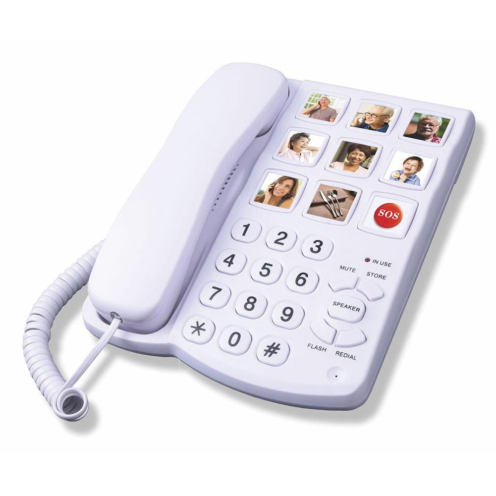 Big Button Corded Telephone W/ Speaker For Seniors One Elderly ...