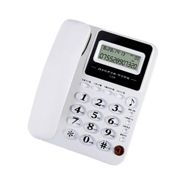 White Corded Phone With Big Buttons Digital Answering System With Extr ...