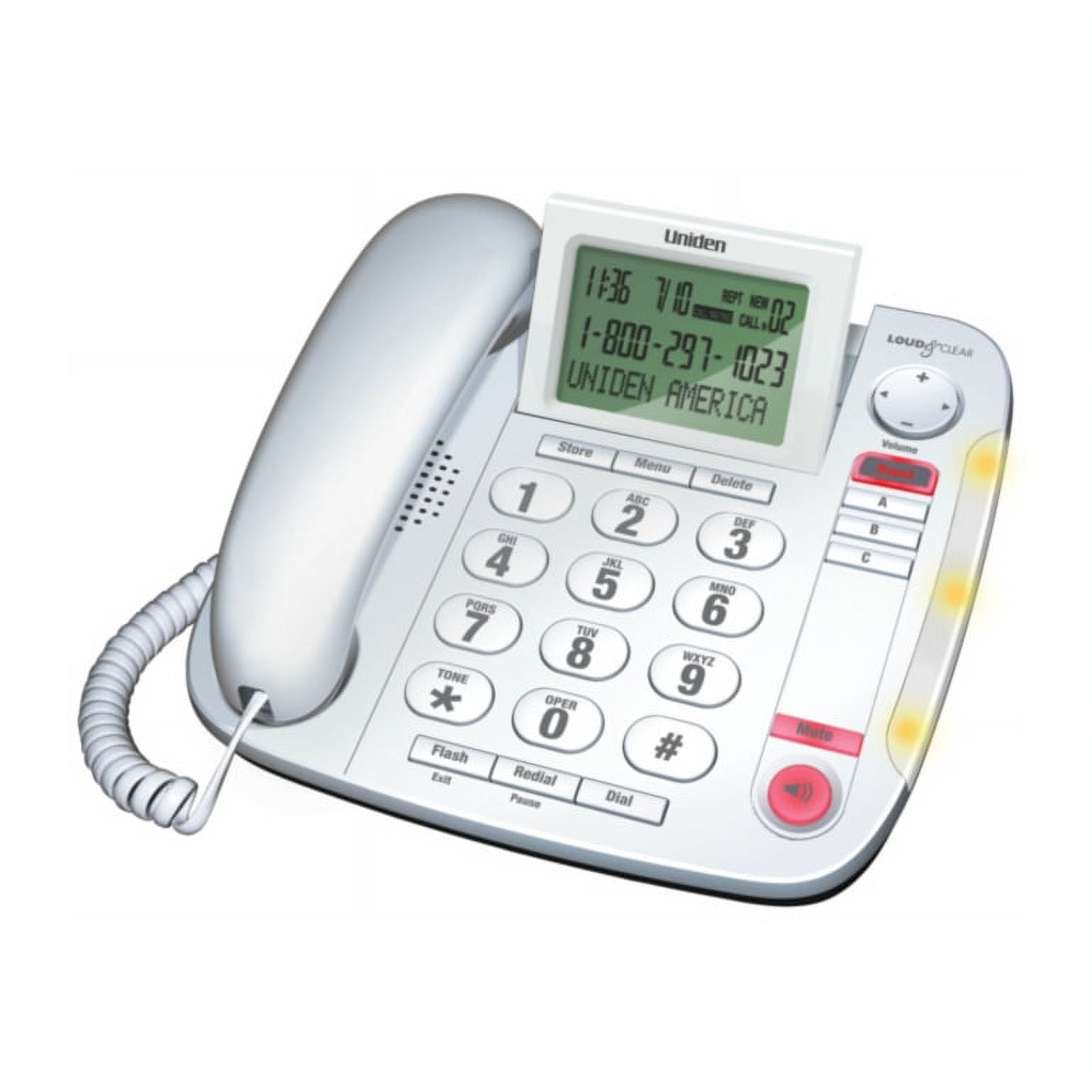 Big Button Desktop Caller ID Corded Phone - Walmart.com