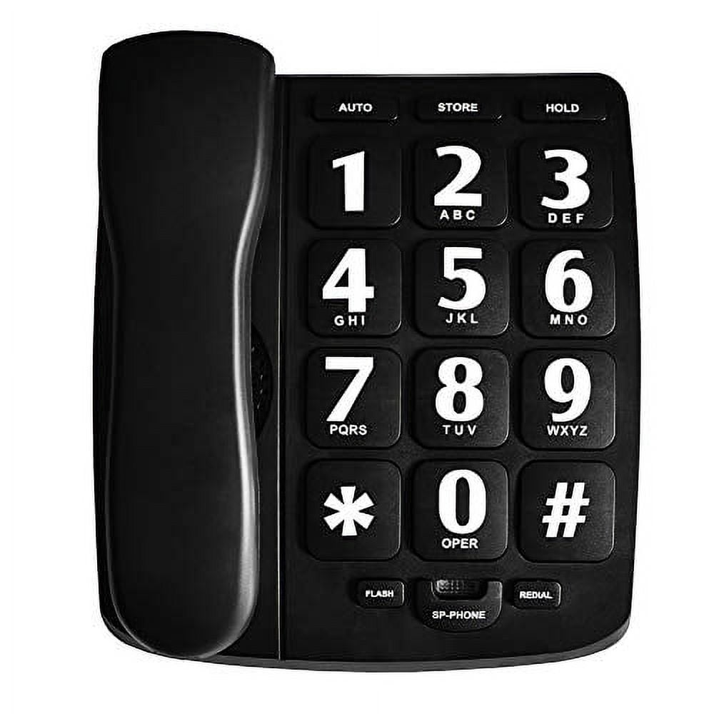 Big Button Phone for Elderly, HePesTer P-02 Amplified Corded Phone for ...