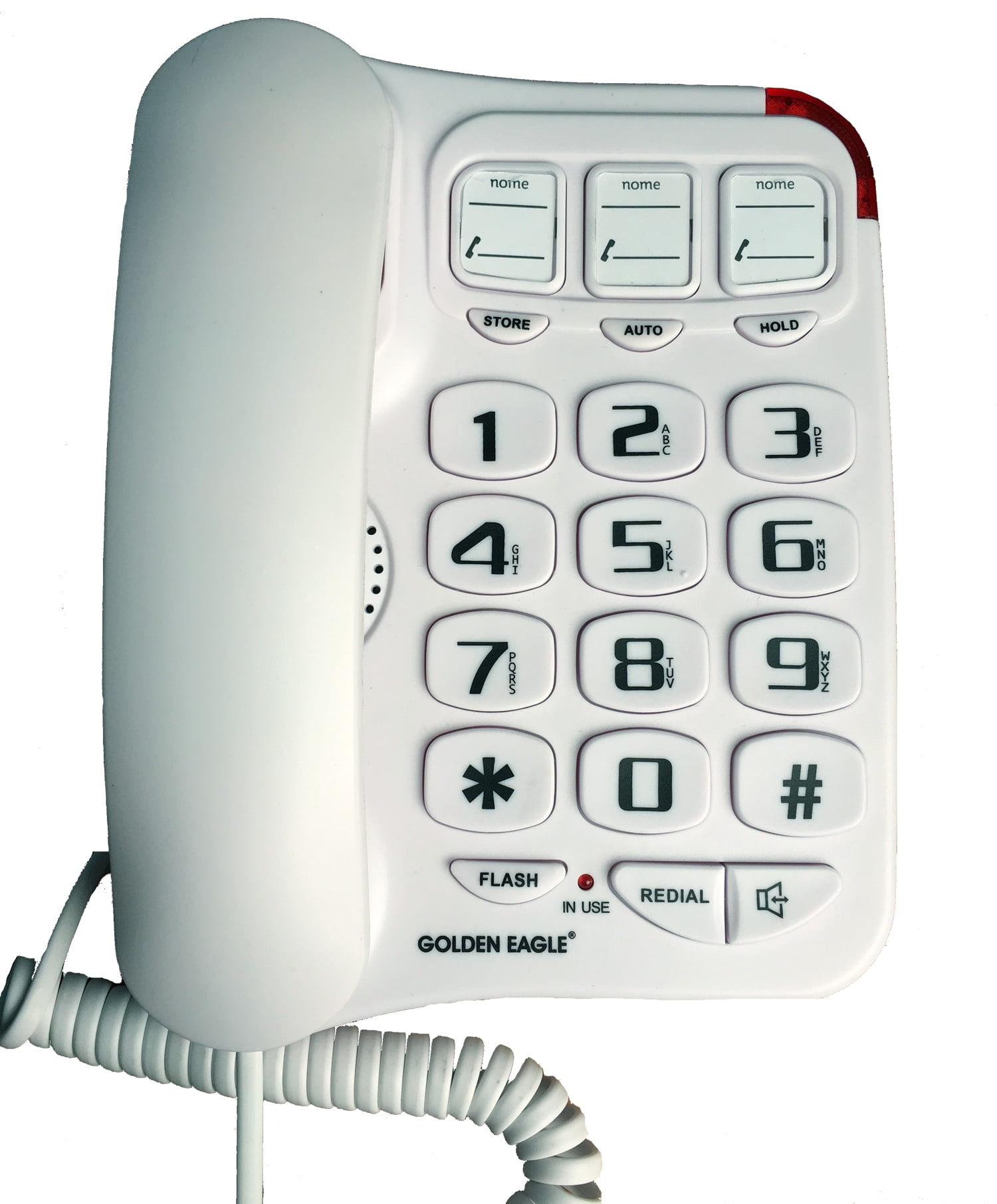 Big Button Phone with Speakerphone White - Walmart.com