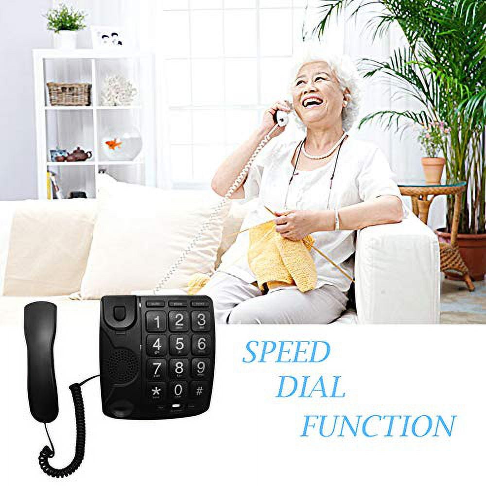 Big Button Phones for Seniors Amplified Corded Phone for Hearing ...