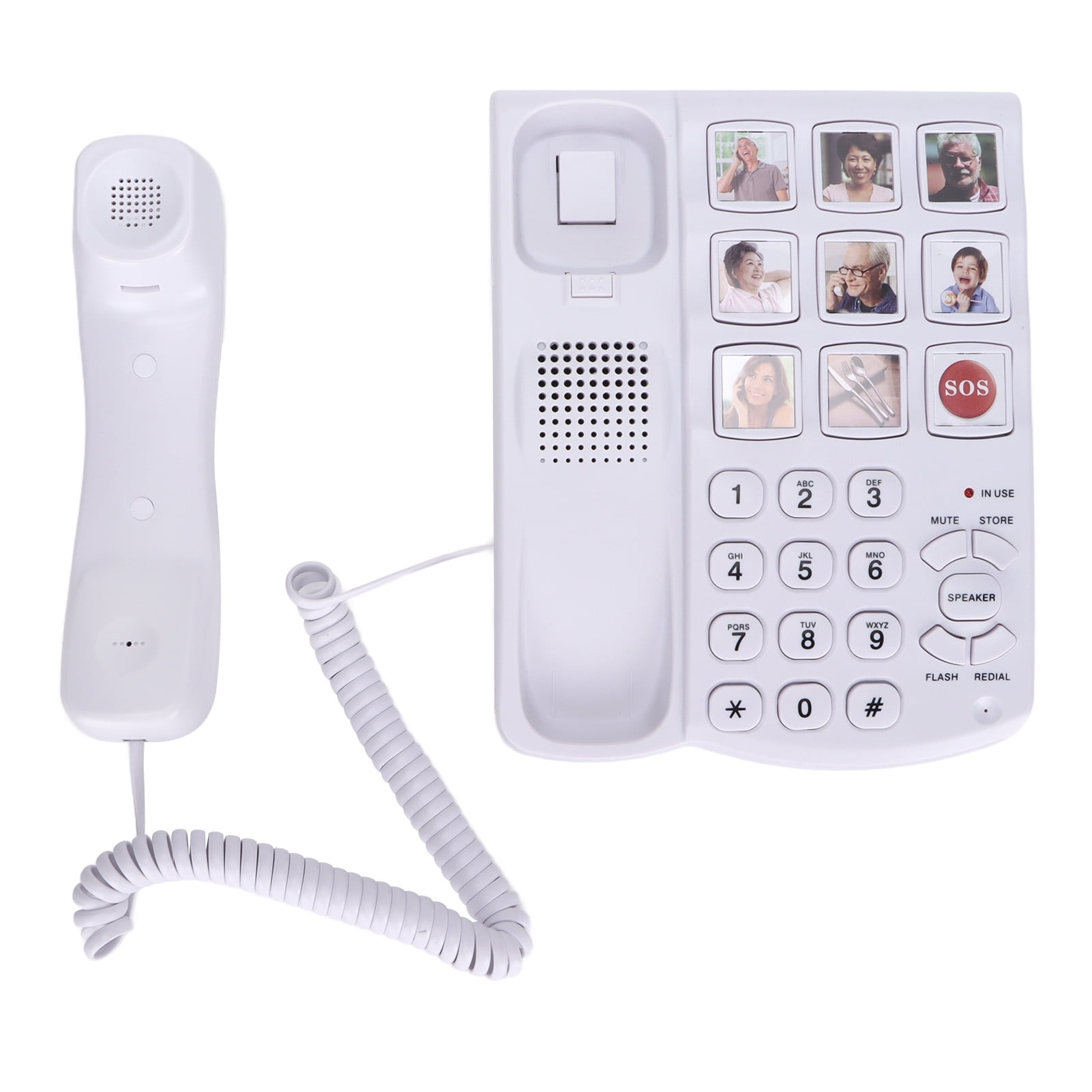 Big Button Telephone, Number Easy To Read SOS One Touch Dial Photo ...