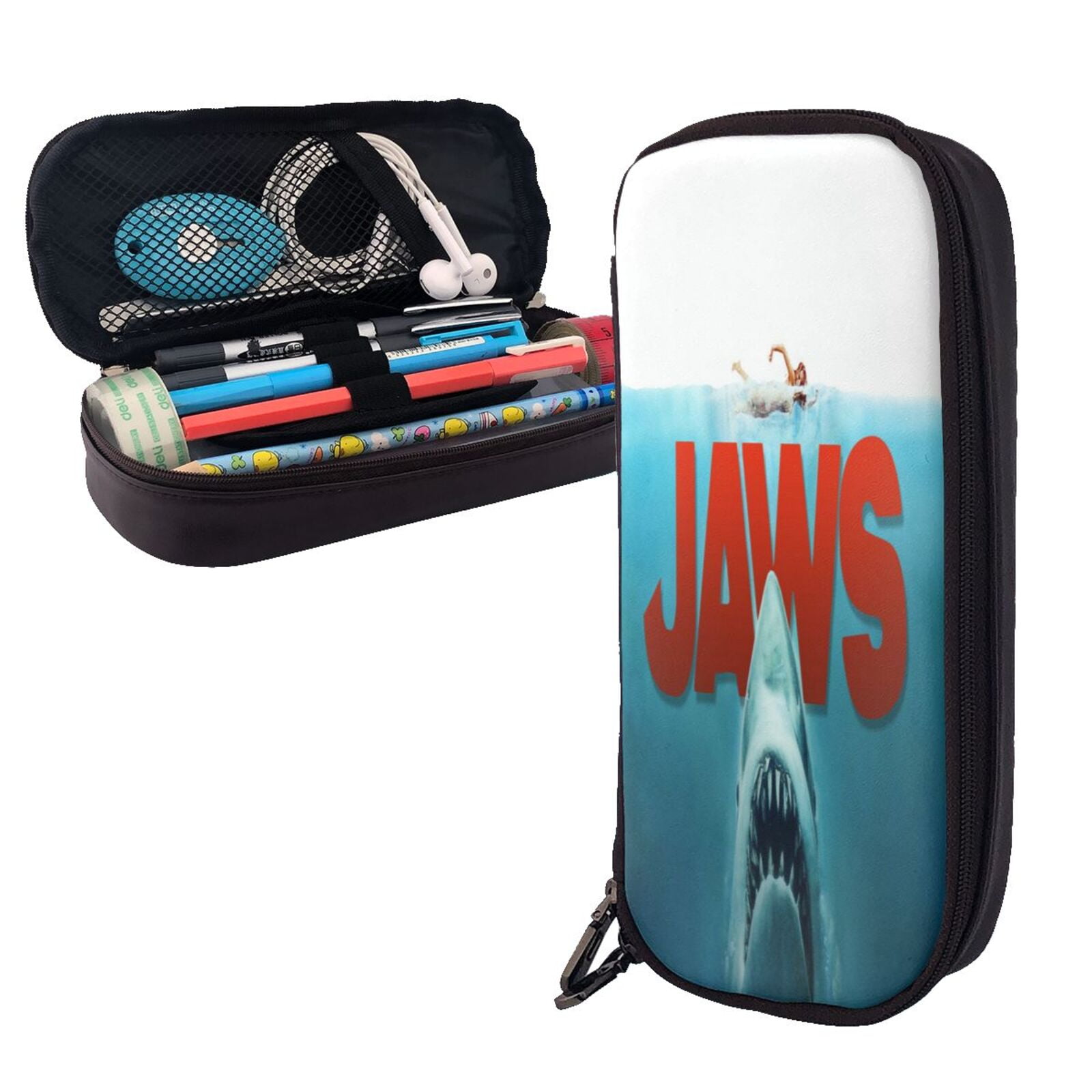 Big Capacity Jaws Leather Pencil Box Multipurpose Pencil Case Cute ...