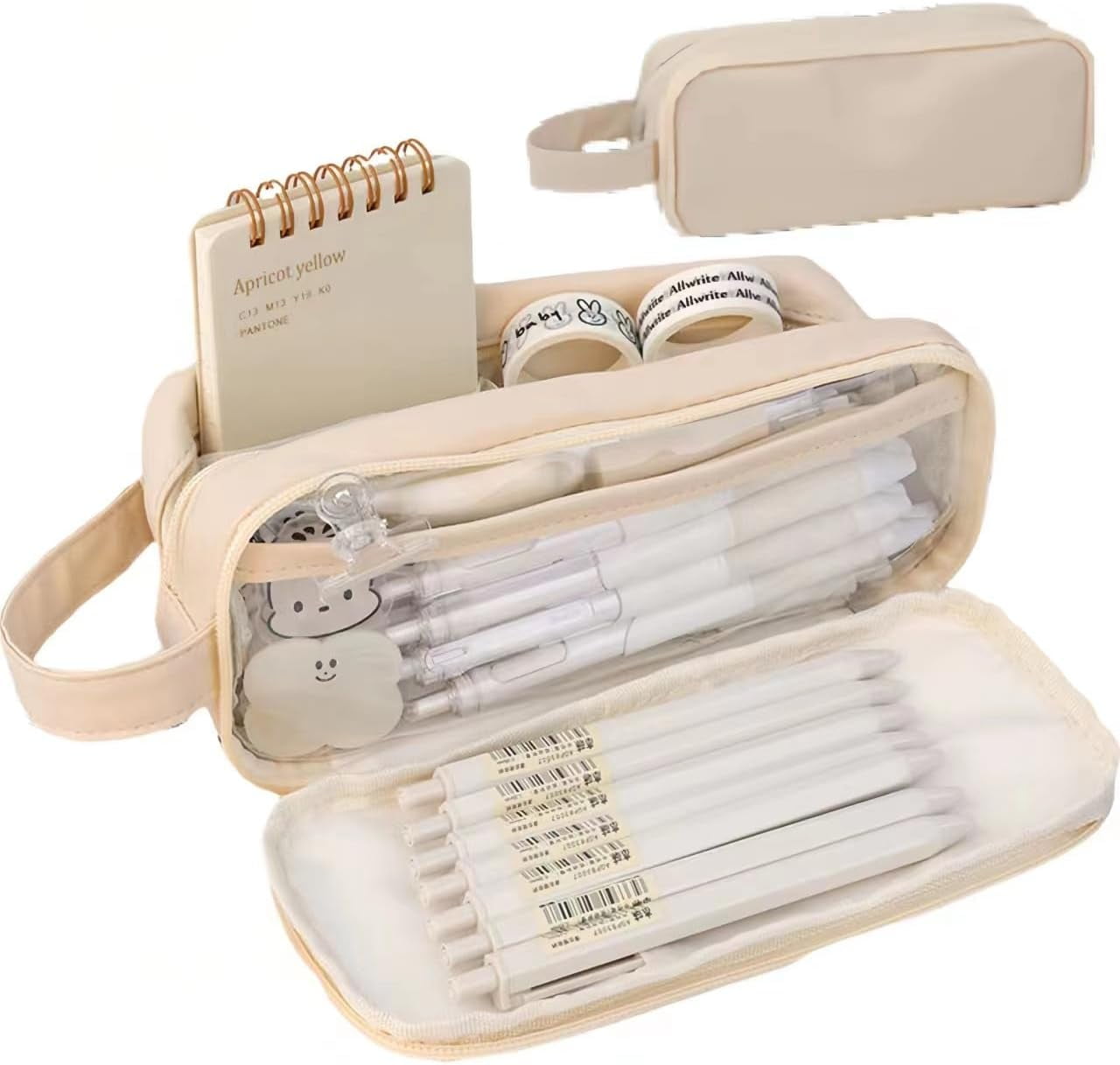 Big Capacity Pencil Case 5 Compartments Large Pencil Pouch Pen Bag ...