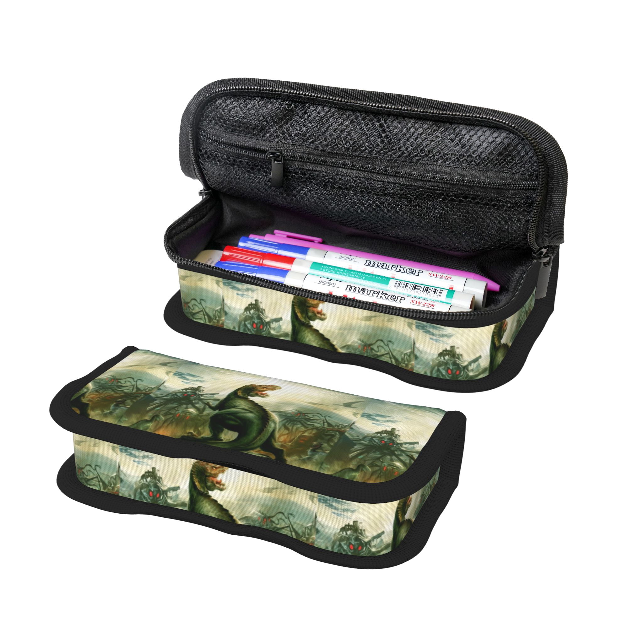 Big Capacity Pencil Case Dinosaur Canvas Bag Pen - Walmart.com