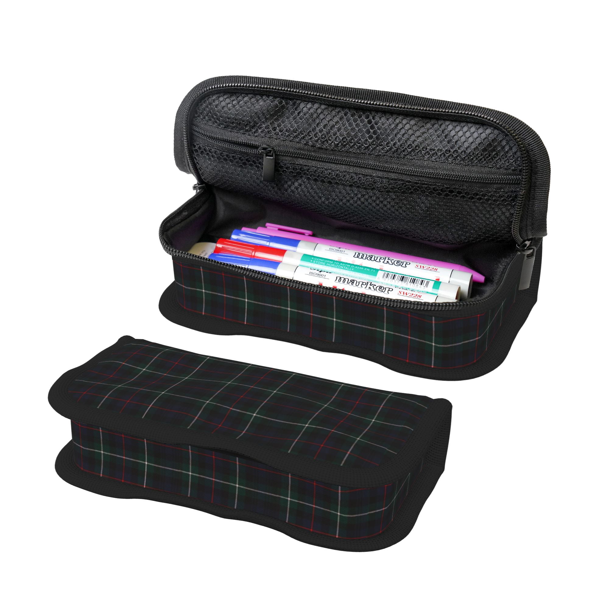 Big Capacity Pencil Case Mackenzie Tartan Plaid Canvas Bag Pen ...