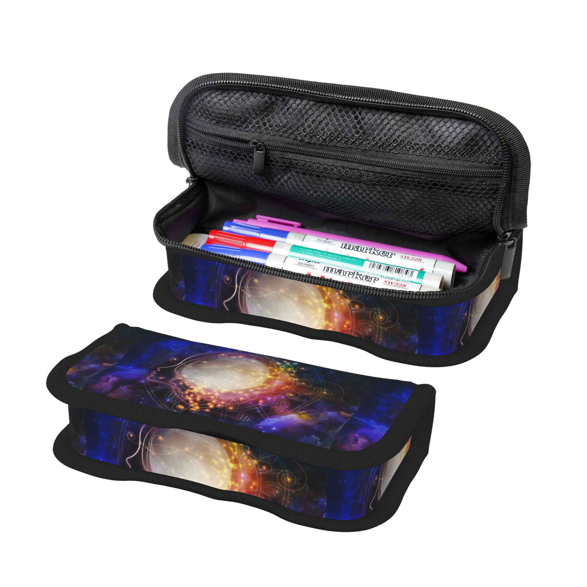 Big Capacity Pencil Case Twelve Constellations Mind Brains Canvas Bag ...