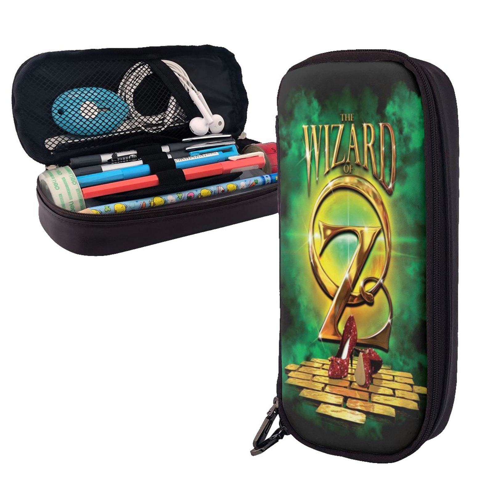 Big Capacity Wizard of O Leather Pencil Box Multipurpose Pencil Case ...