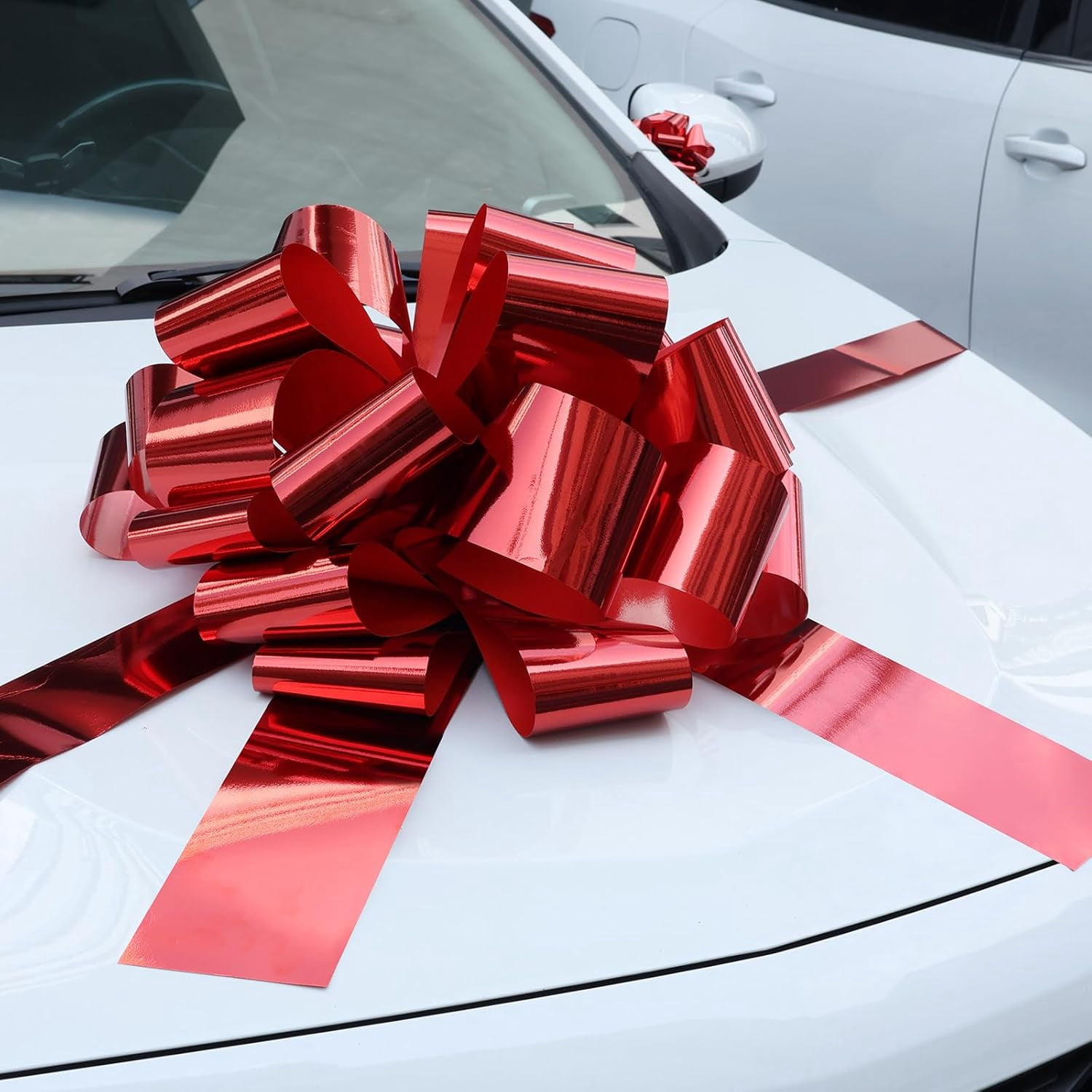 Big Car Bow Metallic Red, 20 Inch Round Shape Present Bows, Giant Bow ...