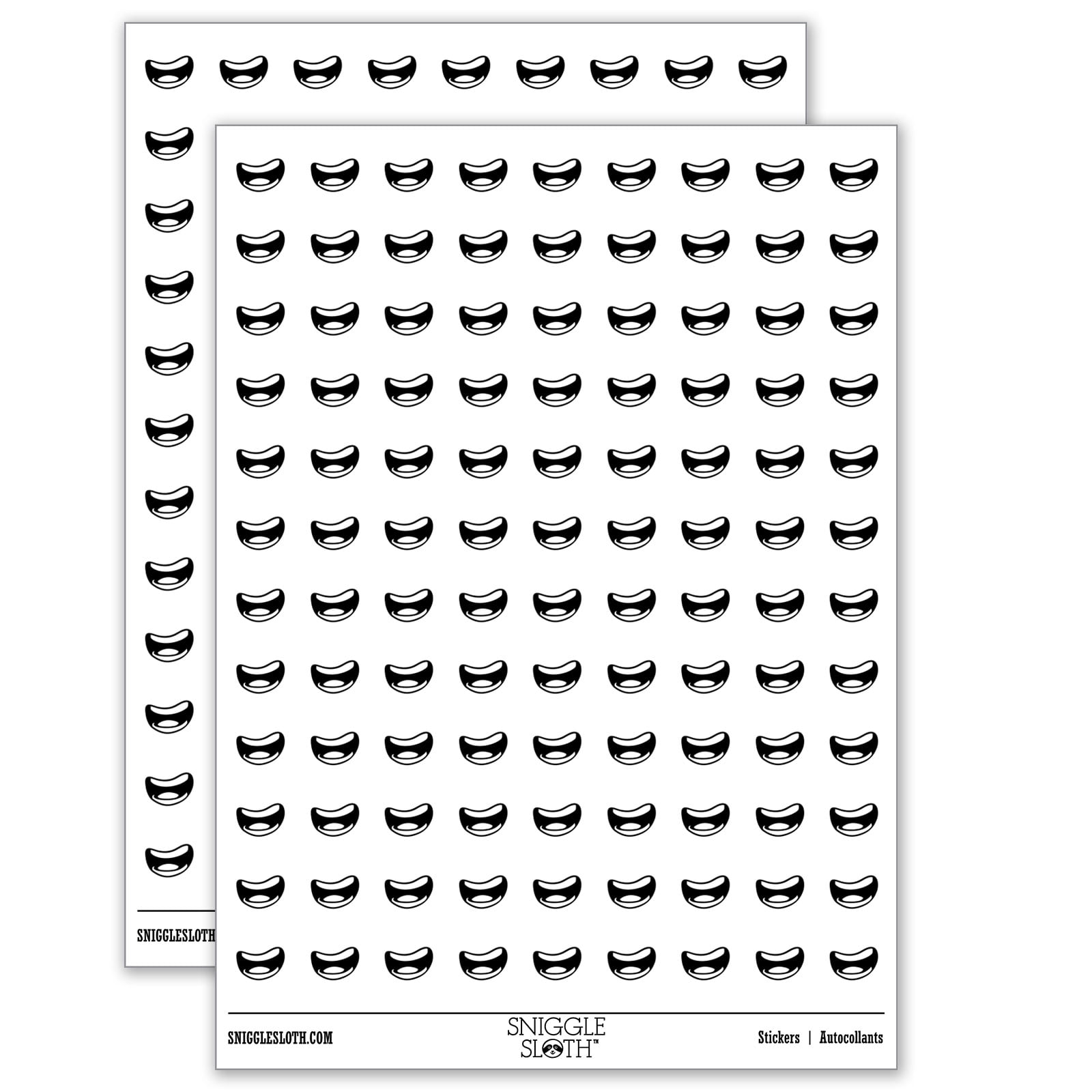 Big Cartoon Smile Mouth Wide Open Teeth 200+ Round Stickers - Matte ...