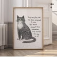 Big Cat Assigned To You Wall Art, Funny Cat Quote Poster, Cat Lover ...