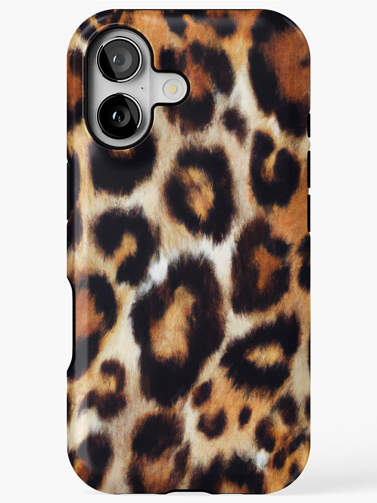 Big Cat Leopard Spots Animal Texture Print iPhone Case 17 16 15 14 13 ...