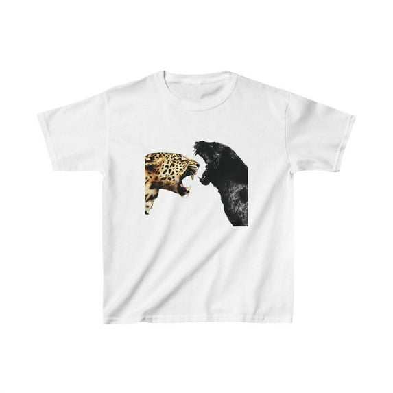 Big Cat Showdown T-Shirt Leopard and Panther Art Graphic Wildlife ...