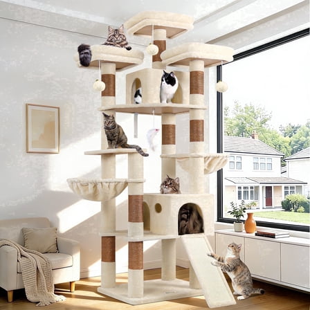 Globlazer 83" Heavy Duty Cat Tree for Large Cats,Large Multi-Level Cat ...