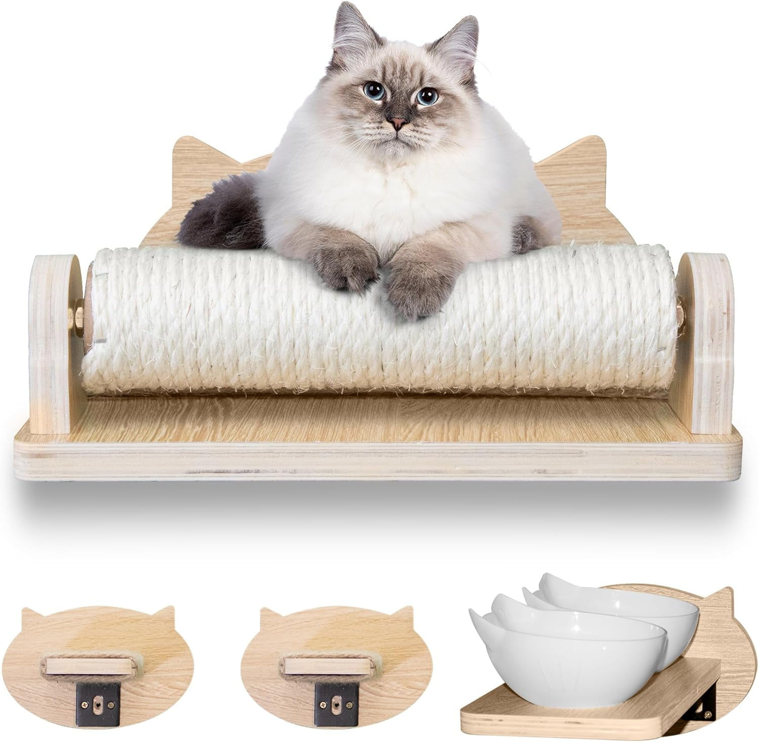 Big Cat Wall Shelves with 3 Steps, Wall Furniture for Large Cats ...