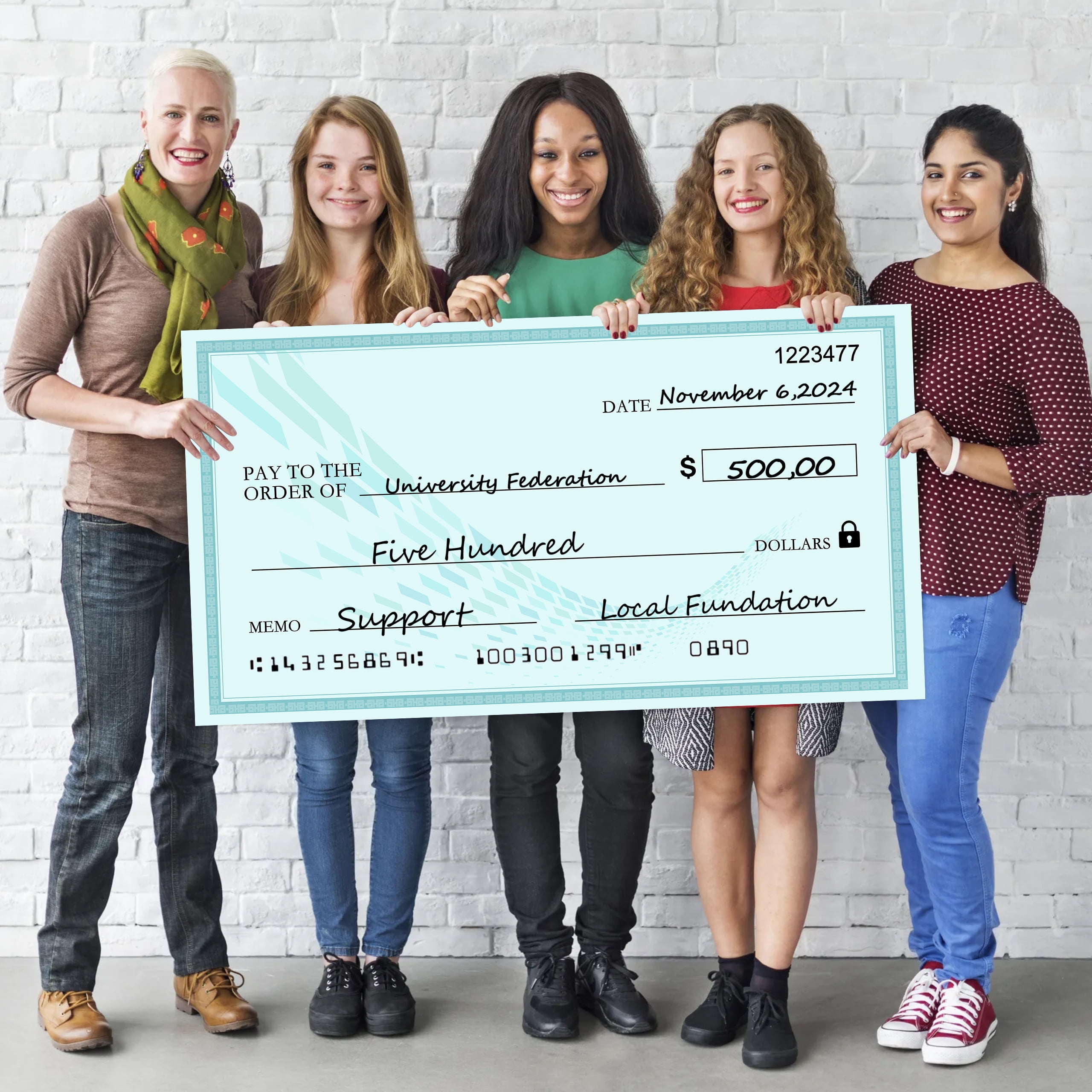 Big Check Large Check - 30" x 16" Reusable Giant Check Big Checks for ...