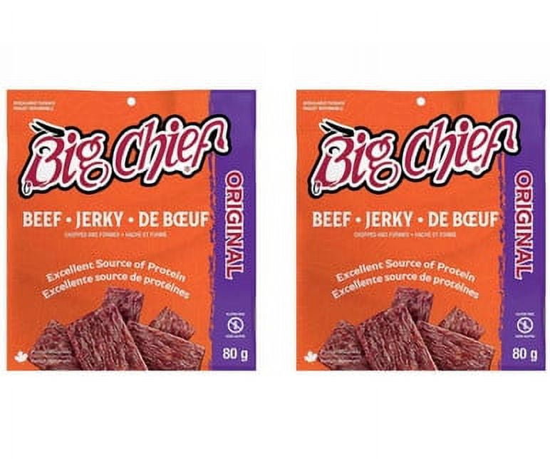 Big Chief Beef Jerky Original, 12 x 80g (2/Case) - Savory & Tender ...