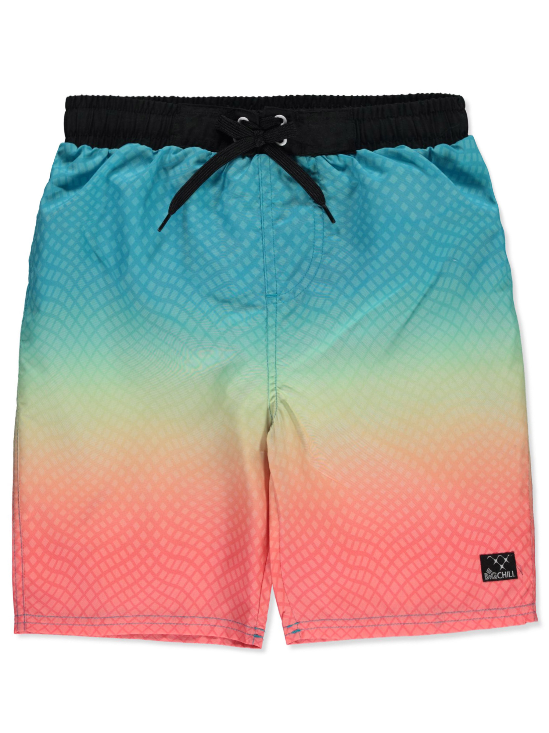 Big Chill Boys Gradient Printed Swim Trunks, Sizes 4-18 - Walmart.com
