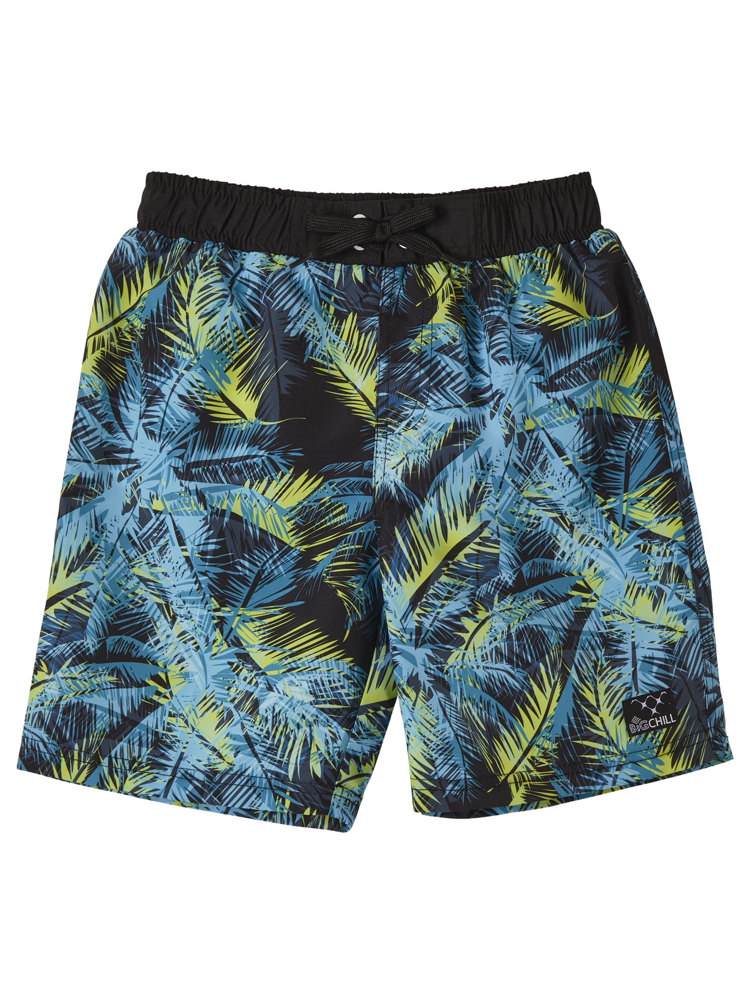 Big Chill Boys Palm Printed Swim Trunks, Sizes 4-18 - Walmart.com