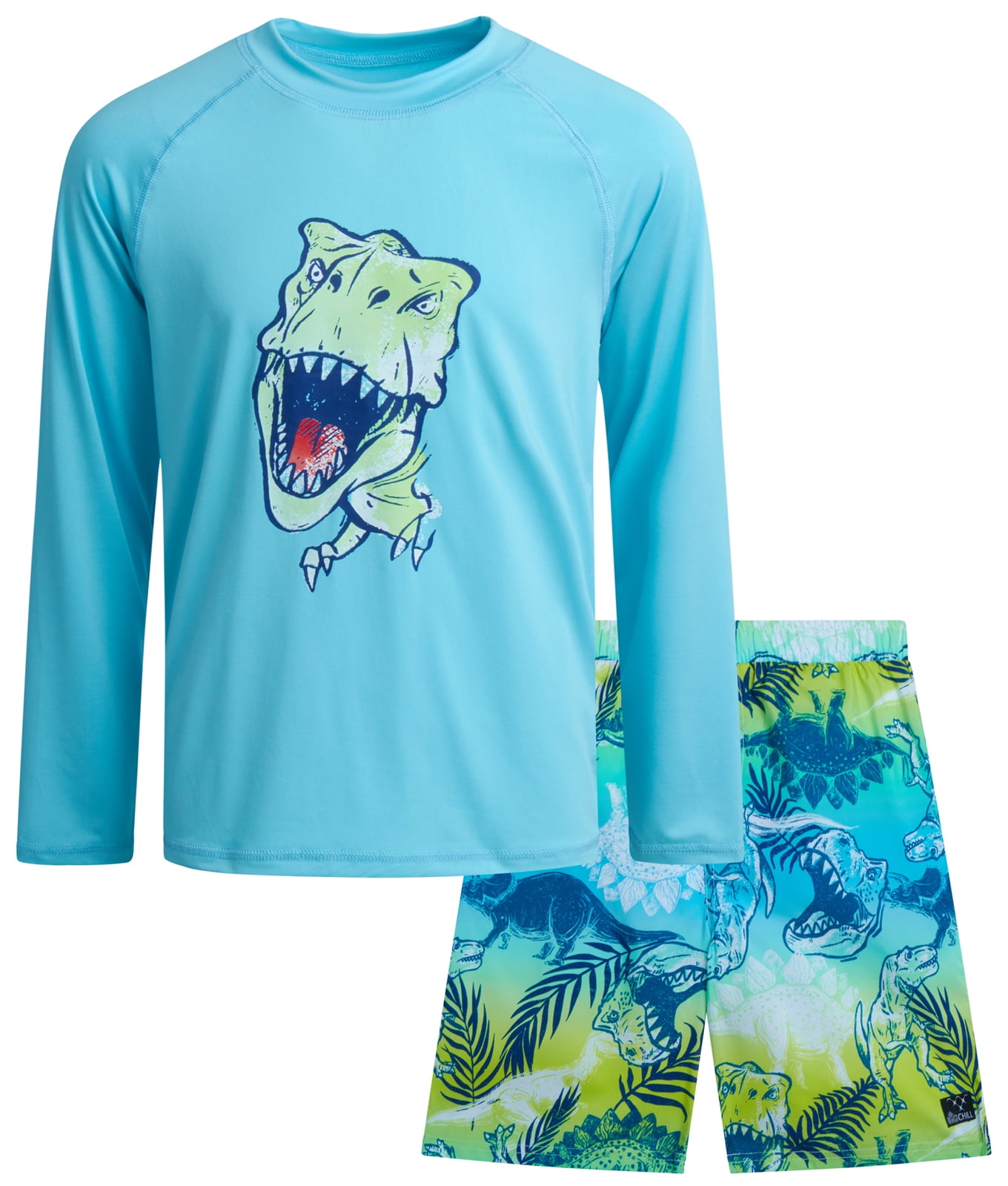 Big Chill Boys Swim Set - Boys Rash Guard Swim Set - UPF 50+ Rash Guard ...