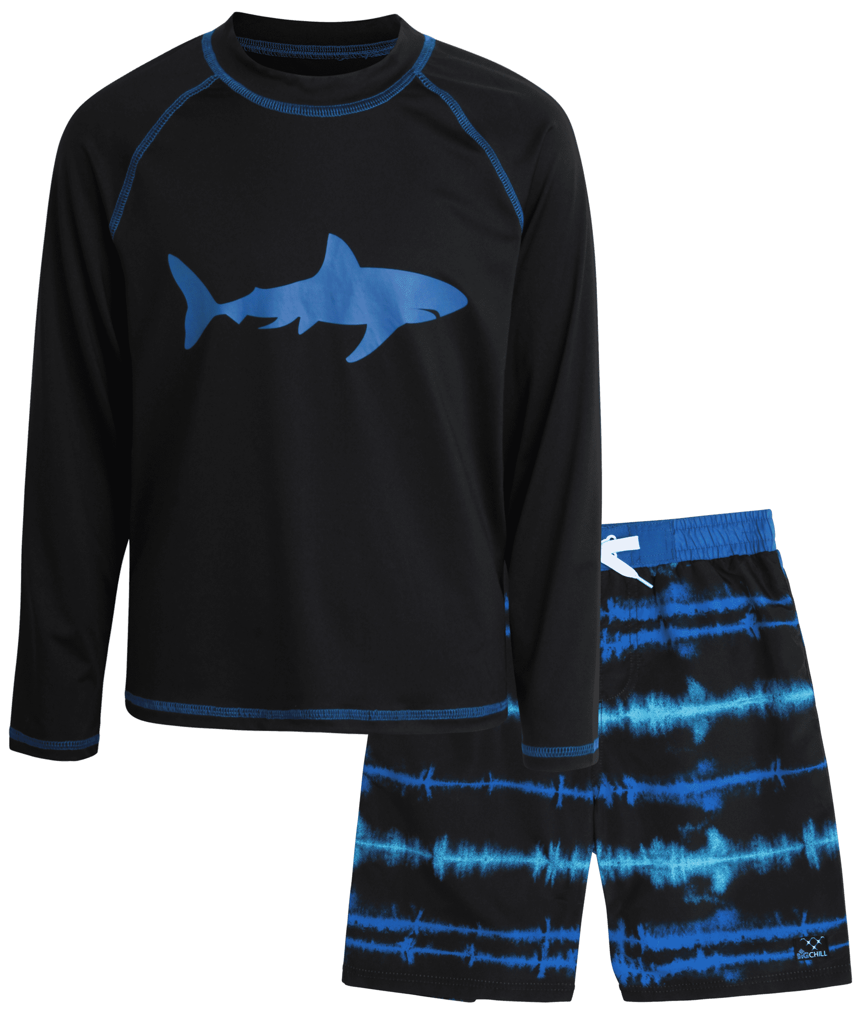 Big Chill Boys Swim Set - Boys Rash Guard Swim Set - UPF 50+ Rash Guard ...