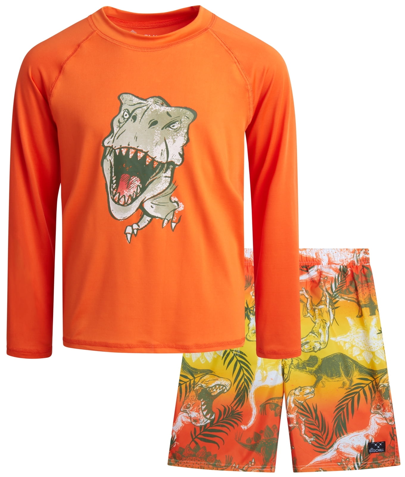 Big Chill Boys Swim Set - Boys Rash Guard Swim Set - UPF 50+ Rash Guard ...