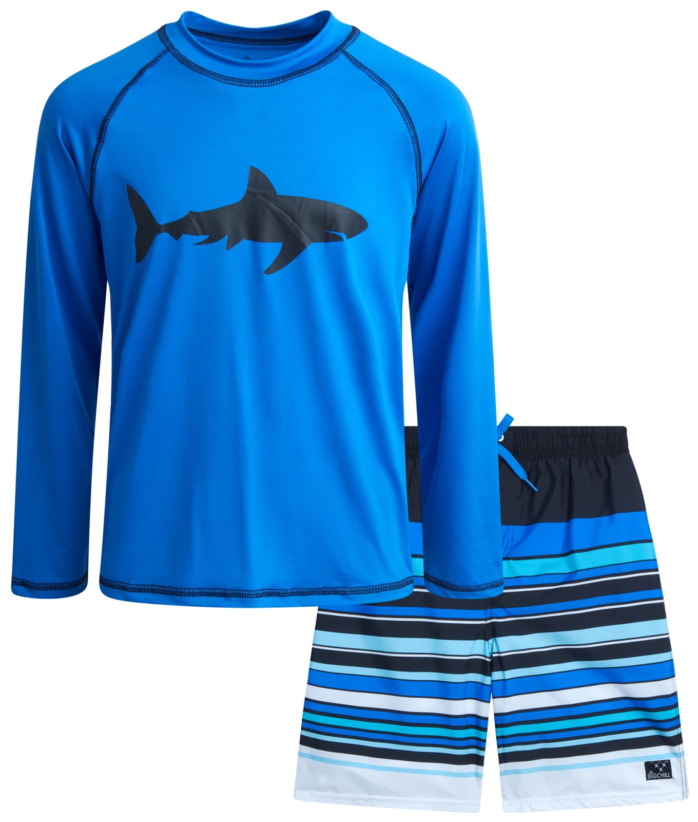Big Chill Boys Swim Set - Boys Rash Guard Swim Set - UPF 50+ Rash Guard ...