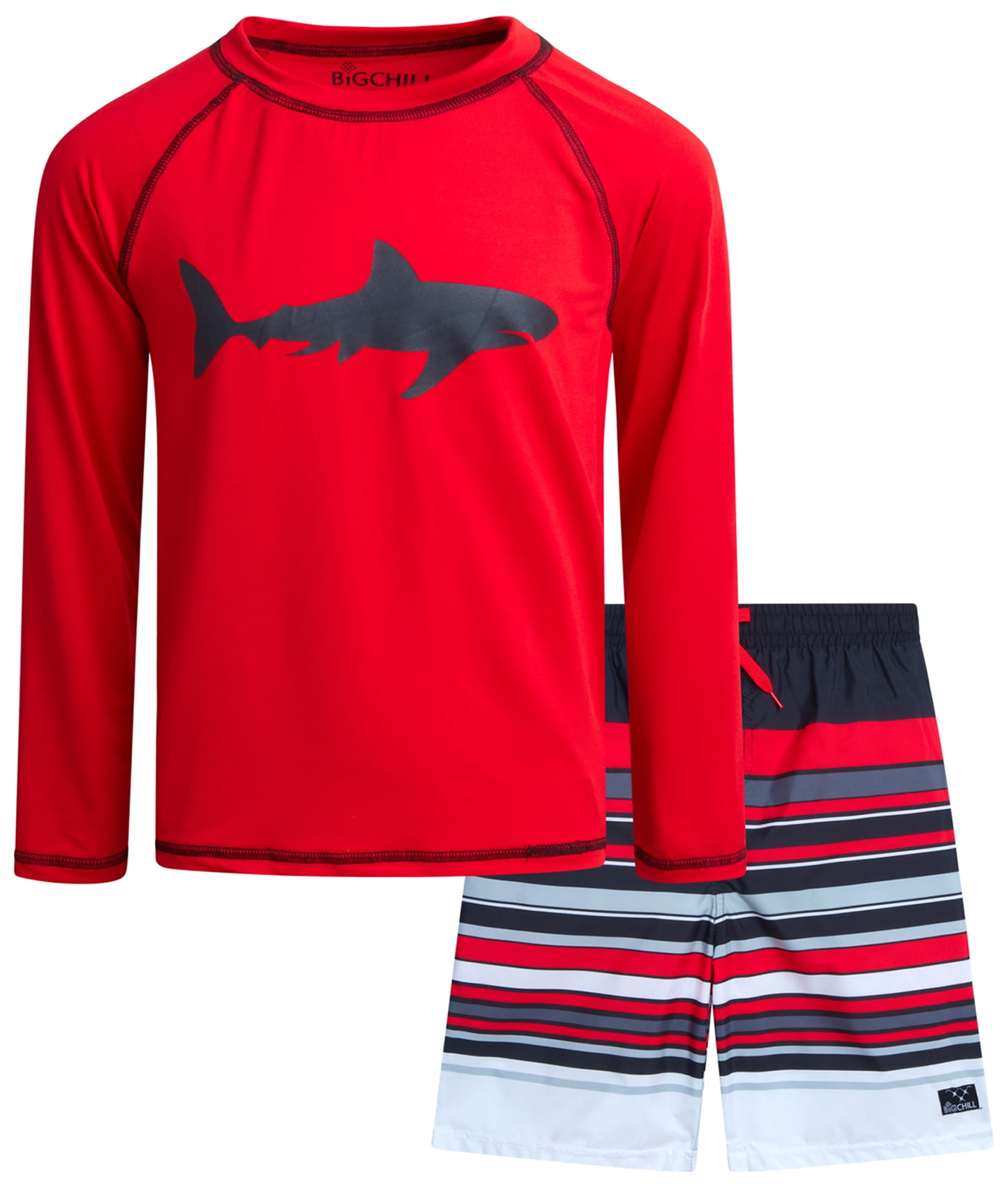Big Chill Boys Swim Set - Boys Rash Guard Swim Set - UPF 50+ Rash Guard ...