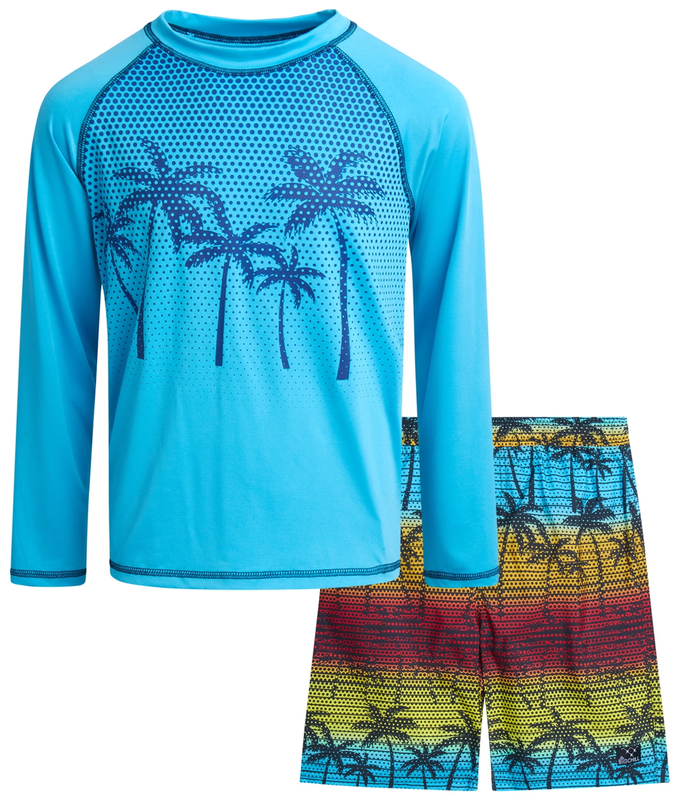 Big Chill Boys Swim Set - Boys Rash Guard Swim Set - UPF 50+ Rash Guard ...