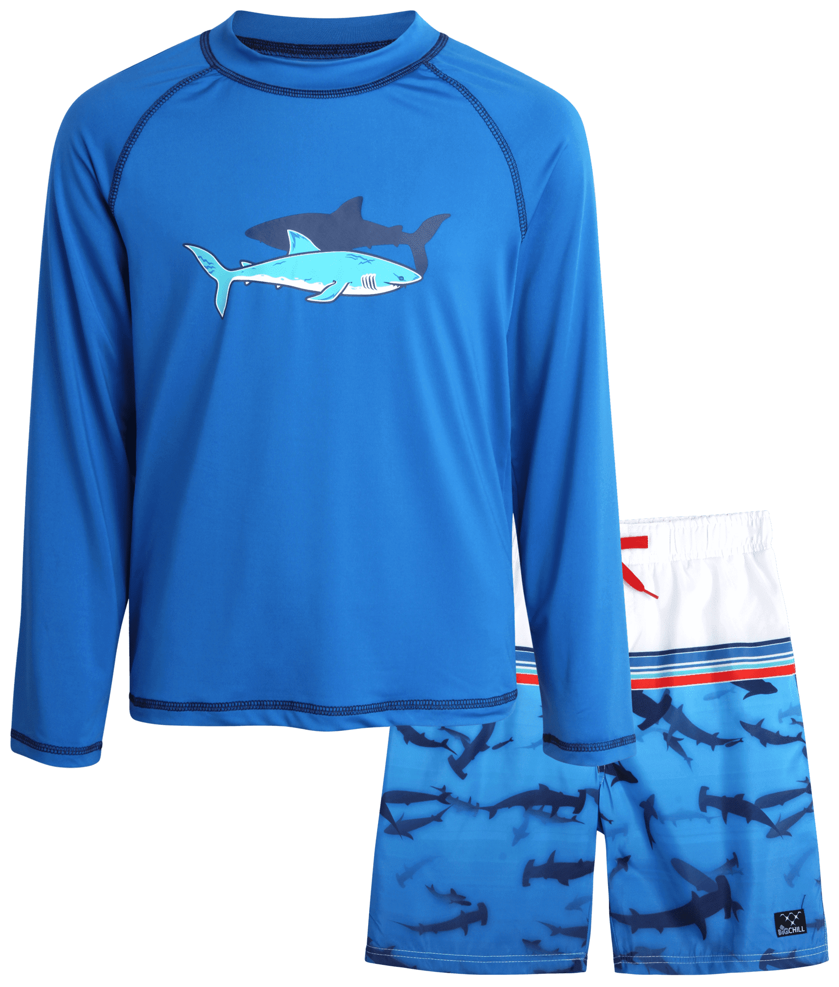 Big Chill Boys Swim Set - Boys Rash Guard Swim Set - UPF 50+ Rash Guard ...