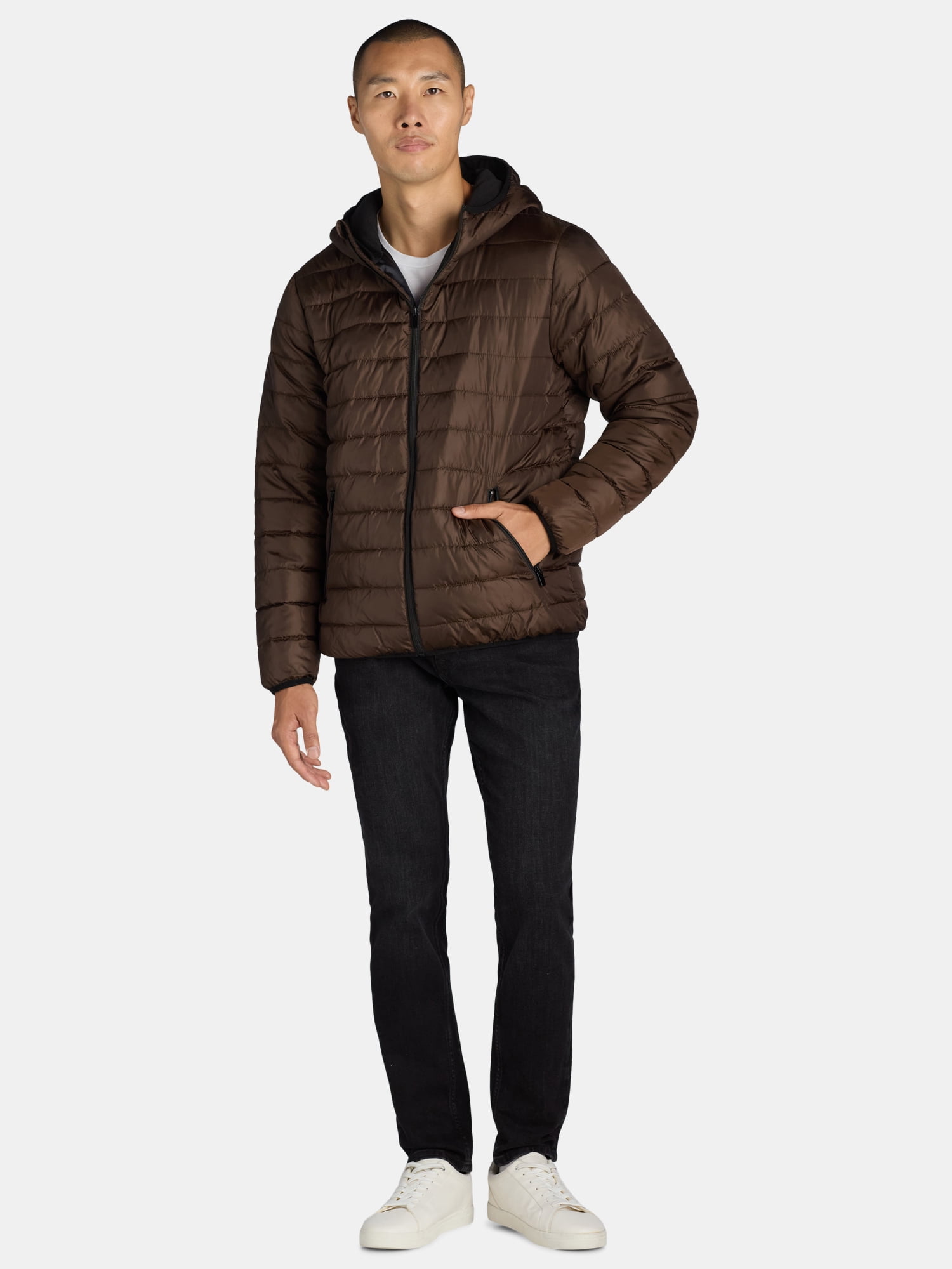 Big Chill Men’s Midweight Quilted Puffer Jacket with Hood, Sizes M-XXL ...