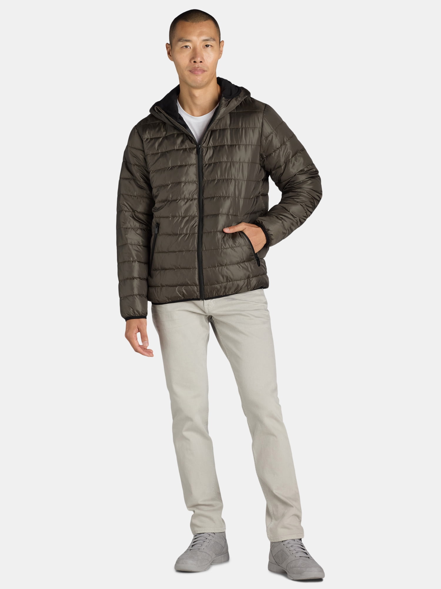 Big Chill Men’s Midweight Quilted Puffer Jacket with Hood, Sizes M-XXL ...