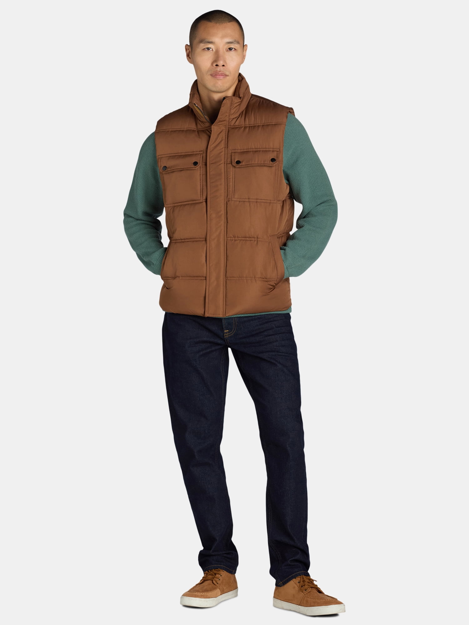Big Chill Men's Quilted Puffer Vest with Pockets, Sizes M-XXL - Walmart.com