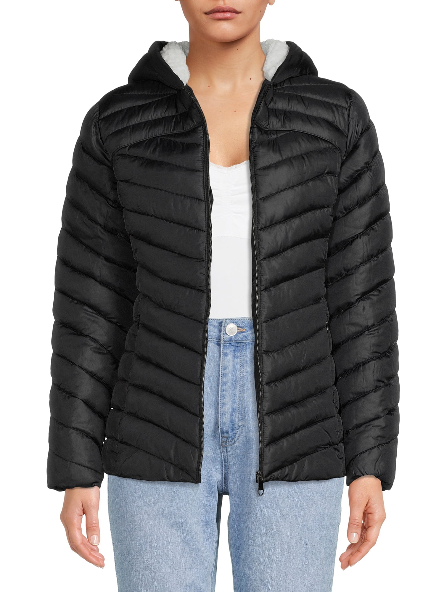 Big Chill Women's Hooded Chevron Down Blend Jacket - Walmart.com
