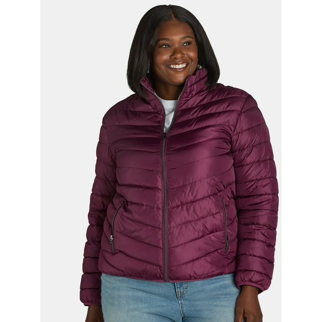 Big Chill Women's and Women’s Plus Packable Puffer Jacket, Midweight, Sizes S-3X - Walmart.com