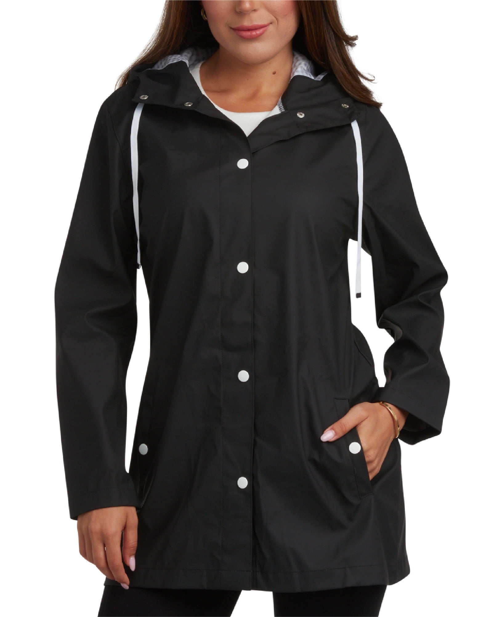 Big Chill Women's Rain Coat - Lightweight Slicker Shell Waterproof Rain ...