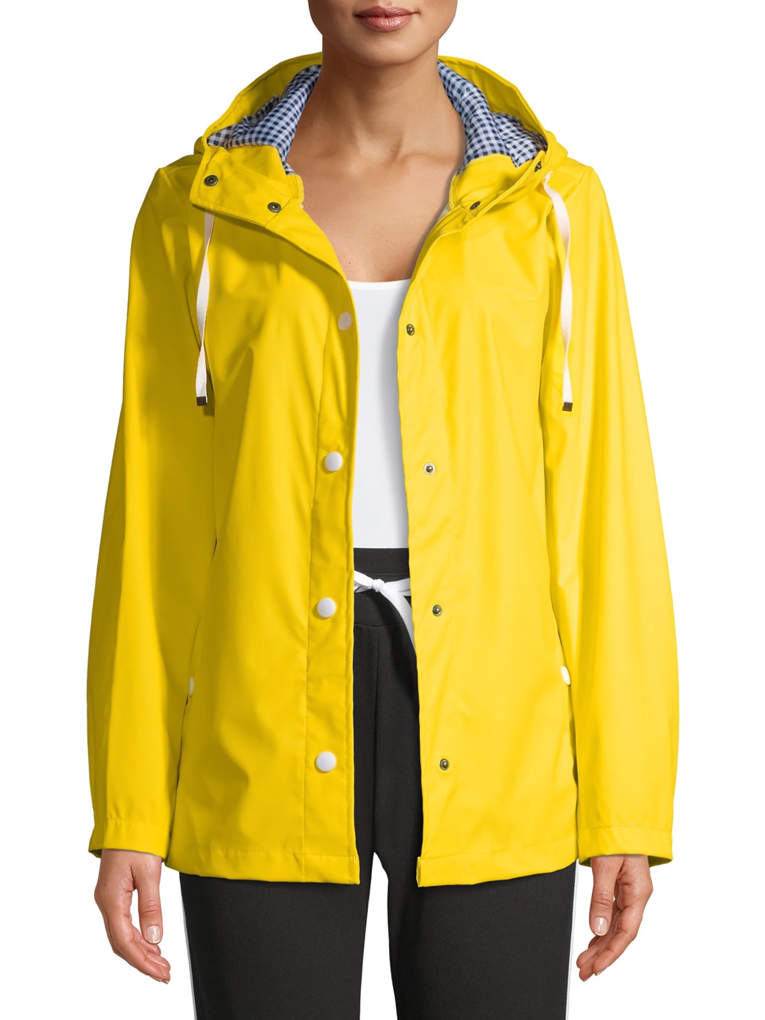Big Chill Women's and Women's Plus Water Resistant Rain Coat, Sizes S ...
