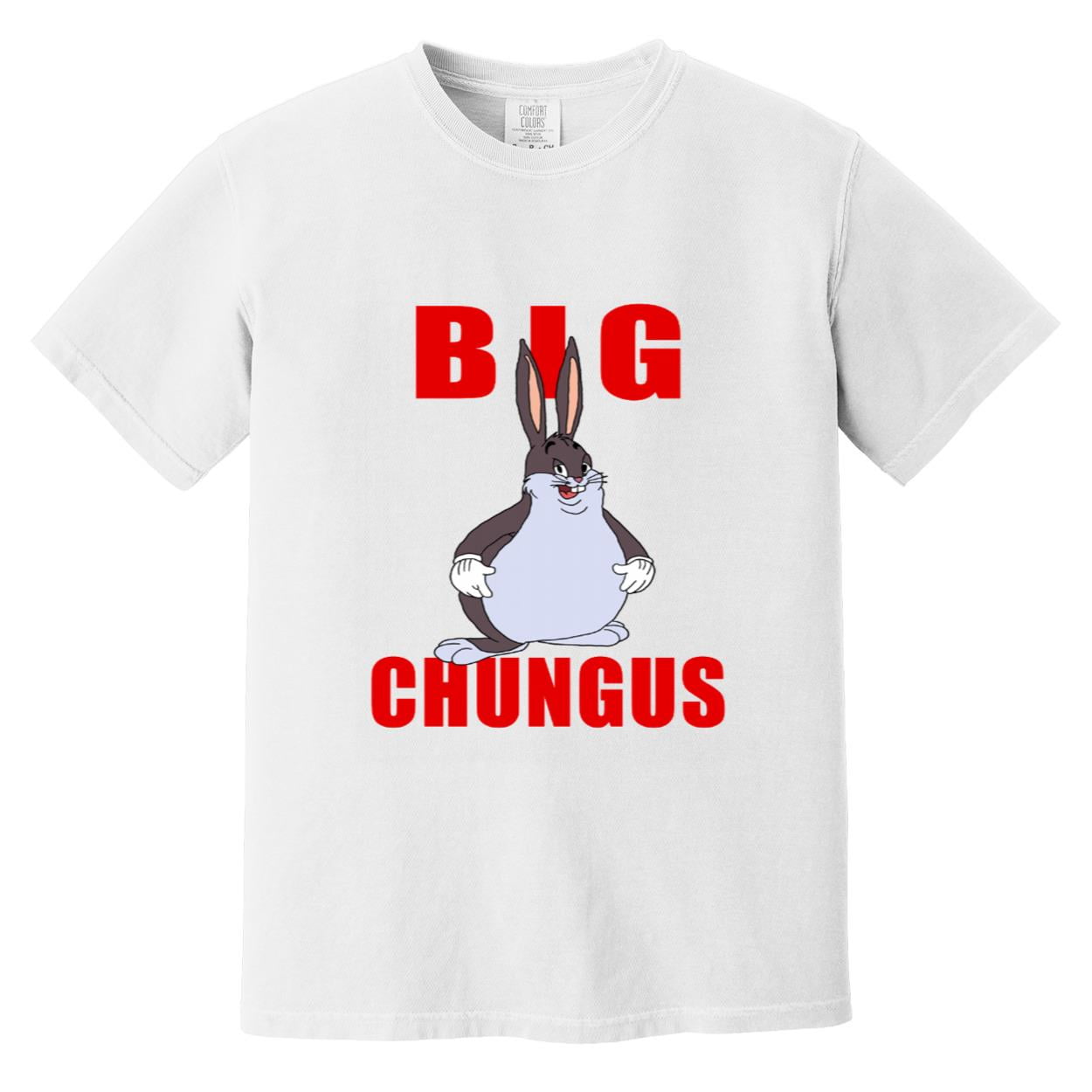 Big Chungus Meme Funny Cartoon Rabbit Humor Graphic Comfort Color T ...