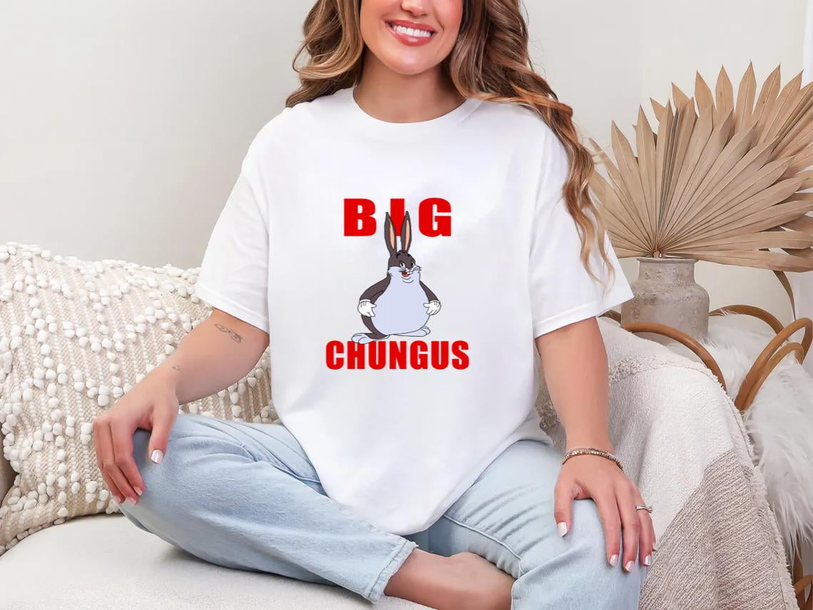 Big Chungus T-Shirt with Cartoon Meme Rabbit Humor Fan Design, for men ...