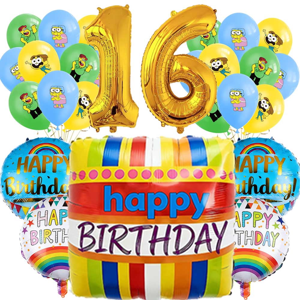 Big City Greens Balloons Party Supplies 16th Big Number Decorations ...