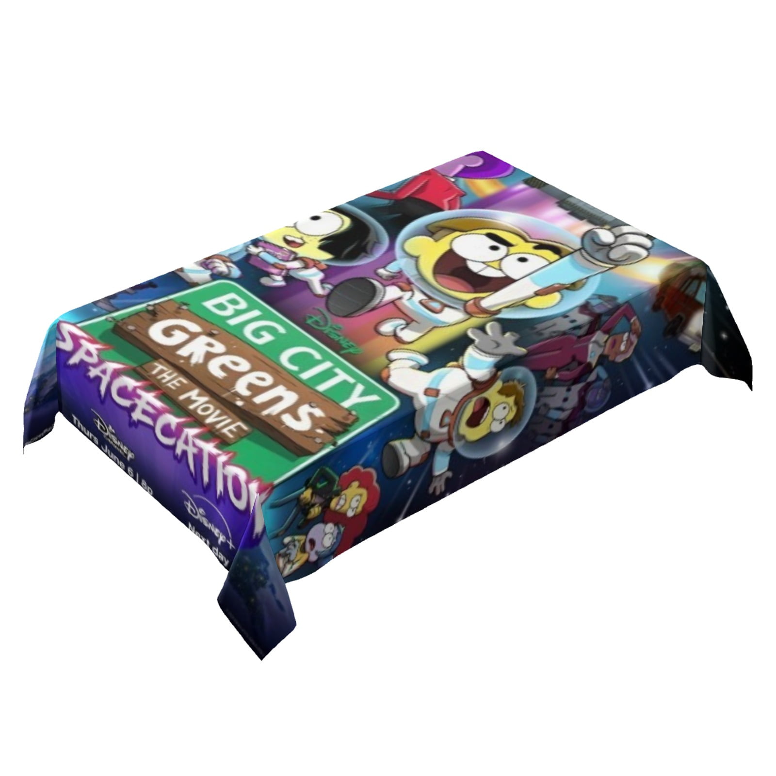 Big City Greens square tablecloth has an iconic print, fits most tables ...